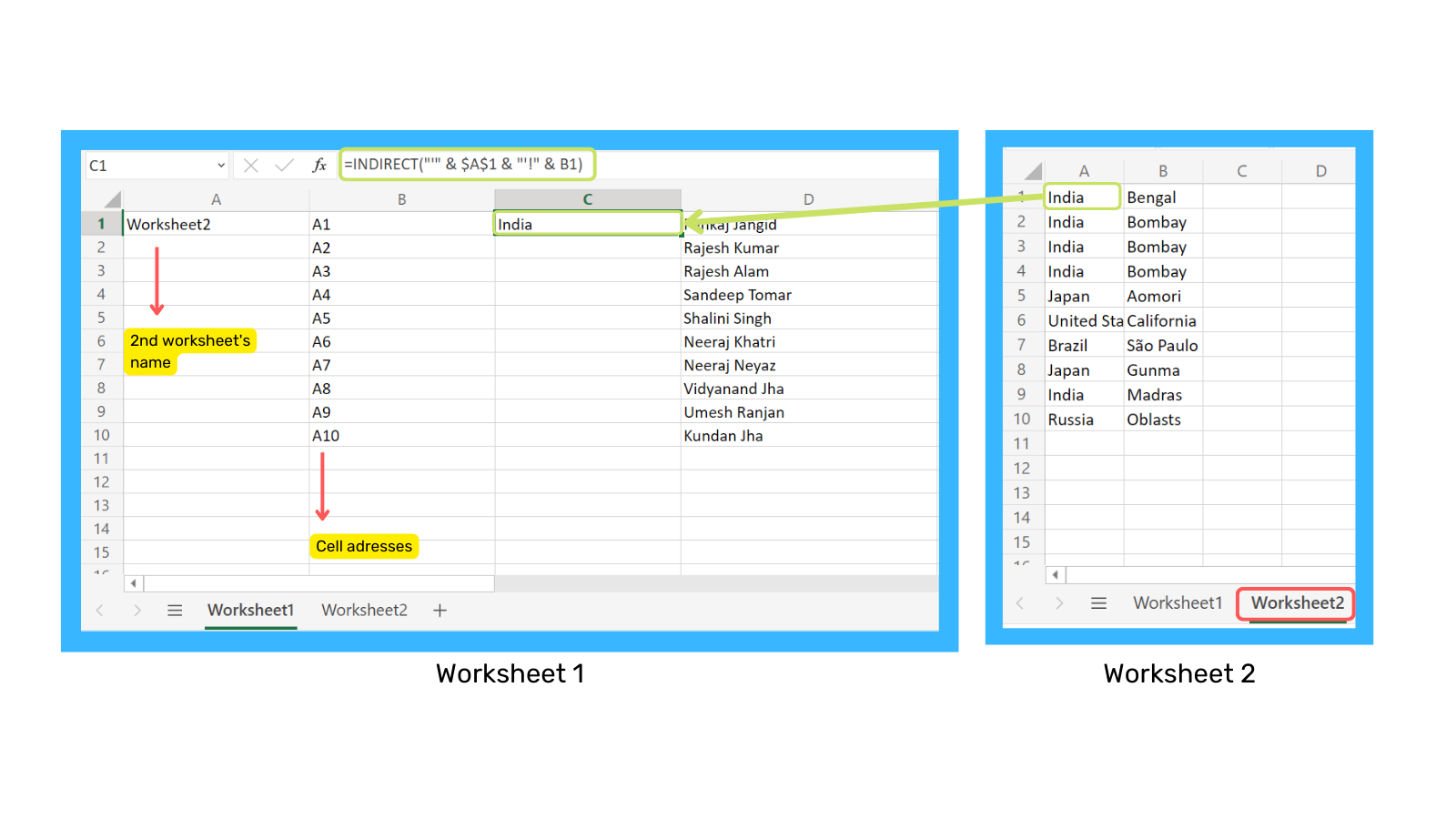 Referencing Other Sheets In Excel Dynamically | Retable